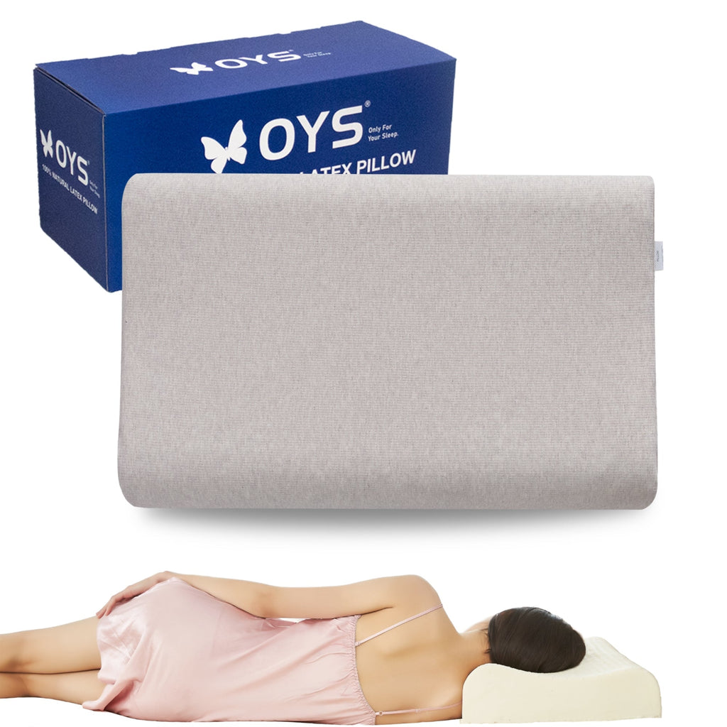Contour Latex Pillows for Sleeping, Ergonomic Bed Pillow for Side Back ...